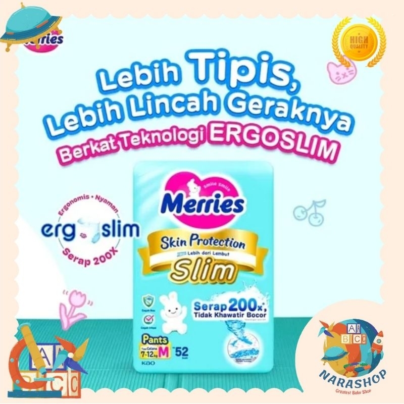 Merries Skin Protection Slim Pants M 52 Baby Diapers Diapers Diapers ...