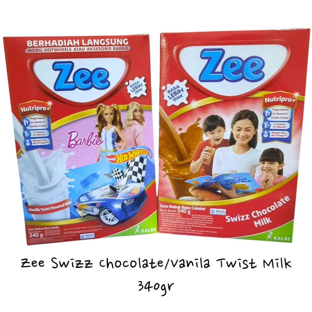 Zee Vanilla Twist/Swizz Chocolate Flavored Milk 340gr BOX | Shopee Malaysia