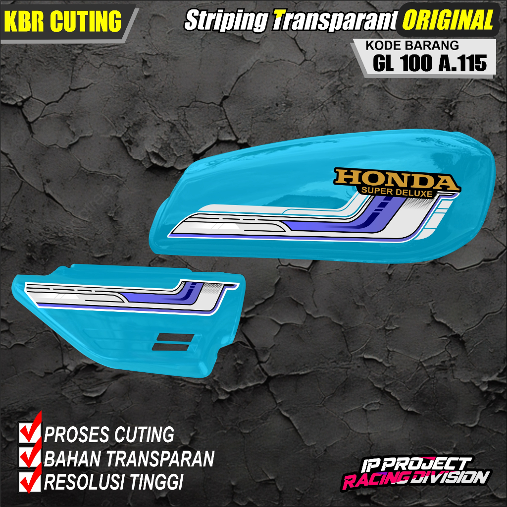Original STRIPING STICKERS FOR HONDA GL 100 MOTORCYCLE VARIATIONS ON ...