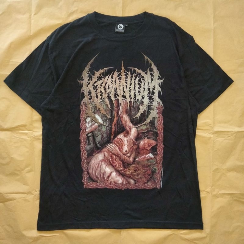 Original KRAANIUM T-shirt - ROTTING SKIN AND FLESH SLIDE OFF THE BONES (BLACK) | Shopee Malaysia