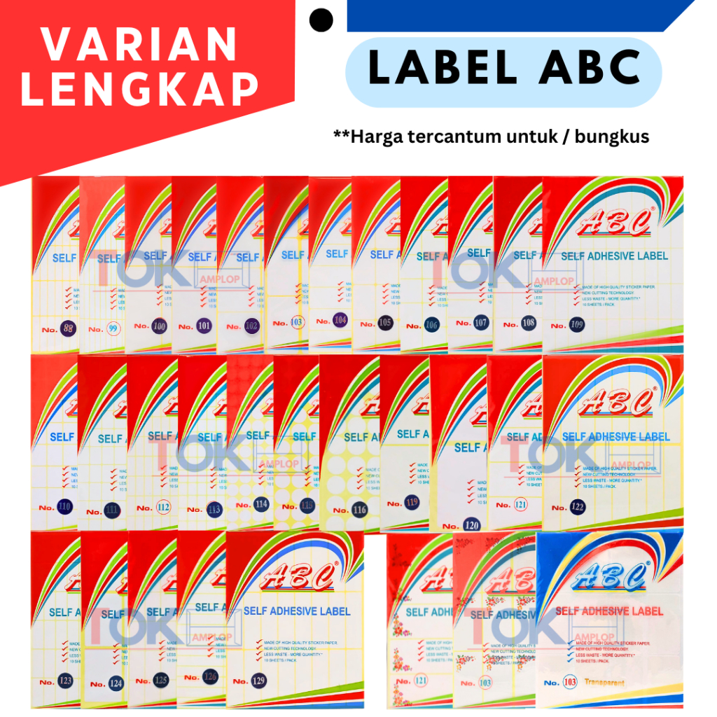 COMPLETE Variant ABC Label Sticker / Invitation Sticker | Shopee Malaysia