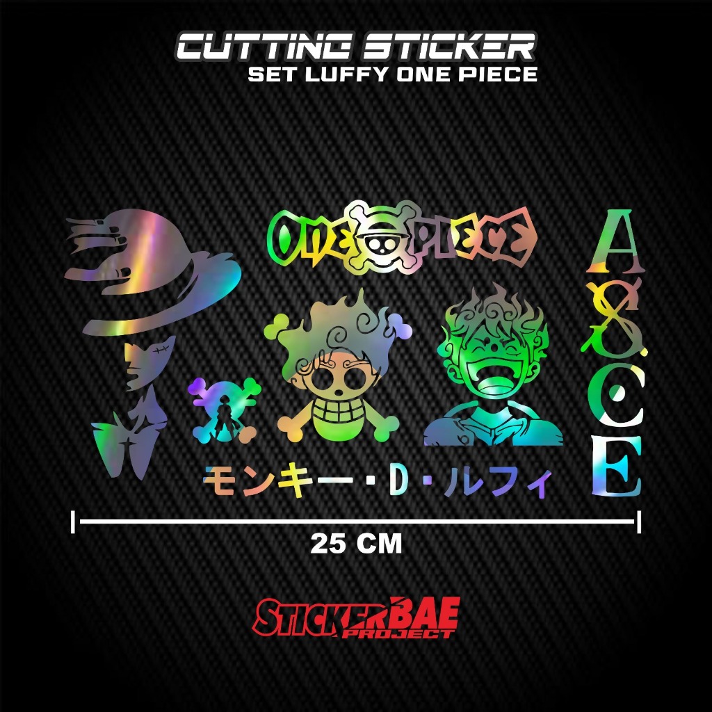 One piece cutting sticker pack, just stick on luffy stickers contain ...