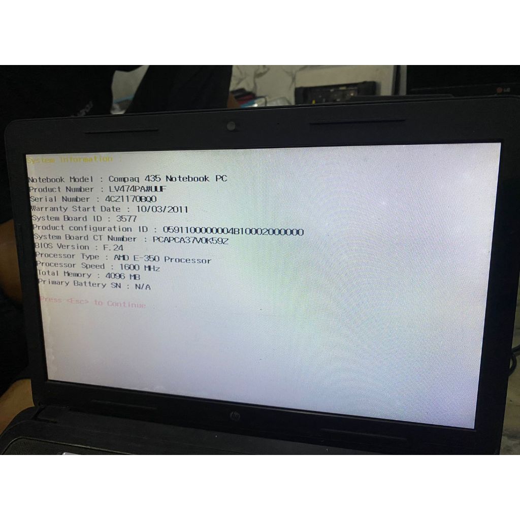 MESIN Compaq 435 Hp Laptop Casing + machine + normal lcd | Shopee Malaysia