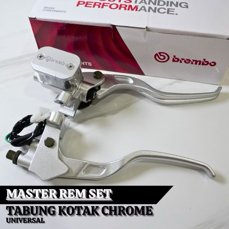 Oval box brake master 1 set universal rightKiri silver/black | Shopee ...