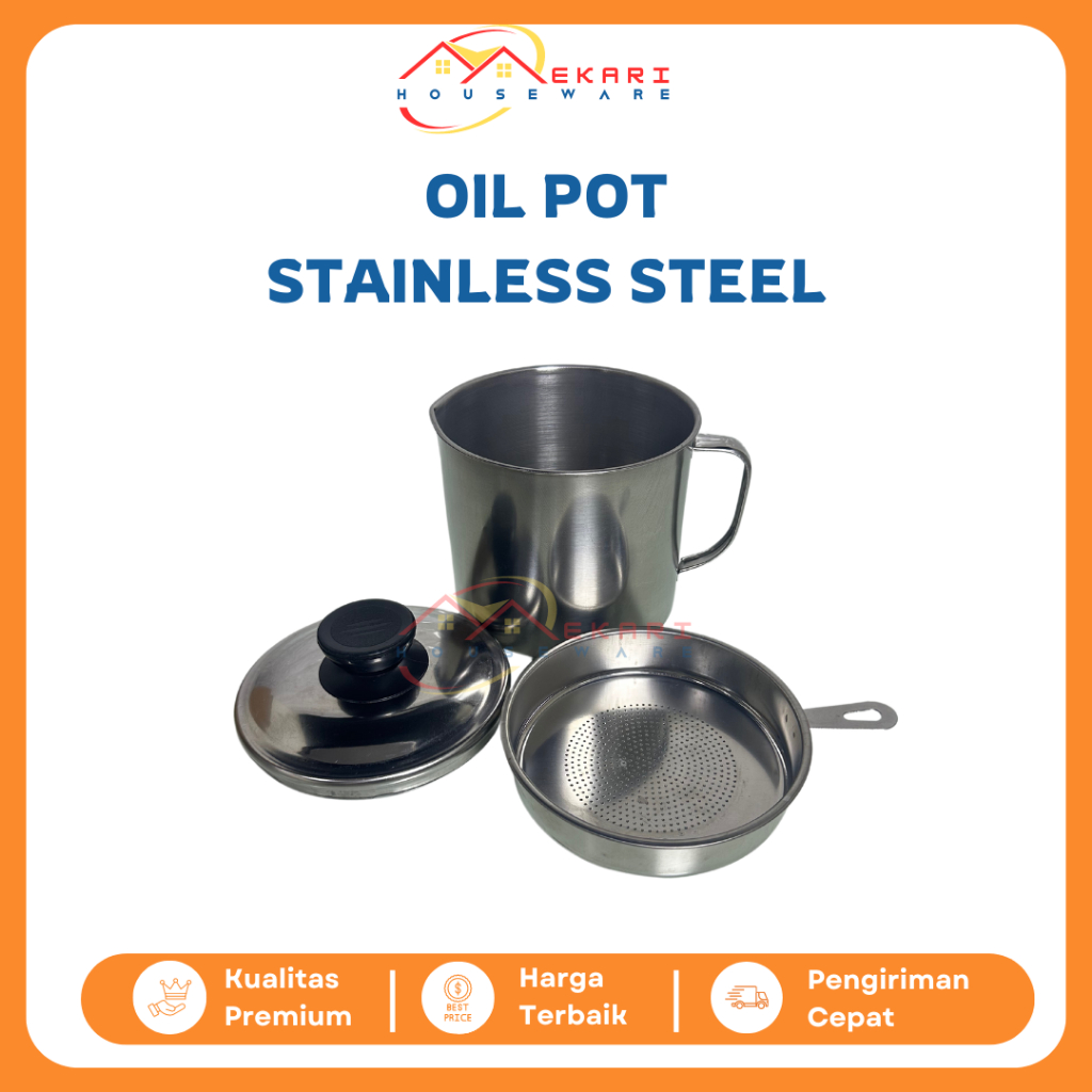 Oil Pot Oil Filter Stainless Used Fried Oil Filter Container Thick Oil ...