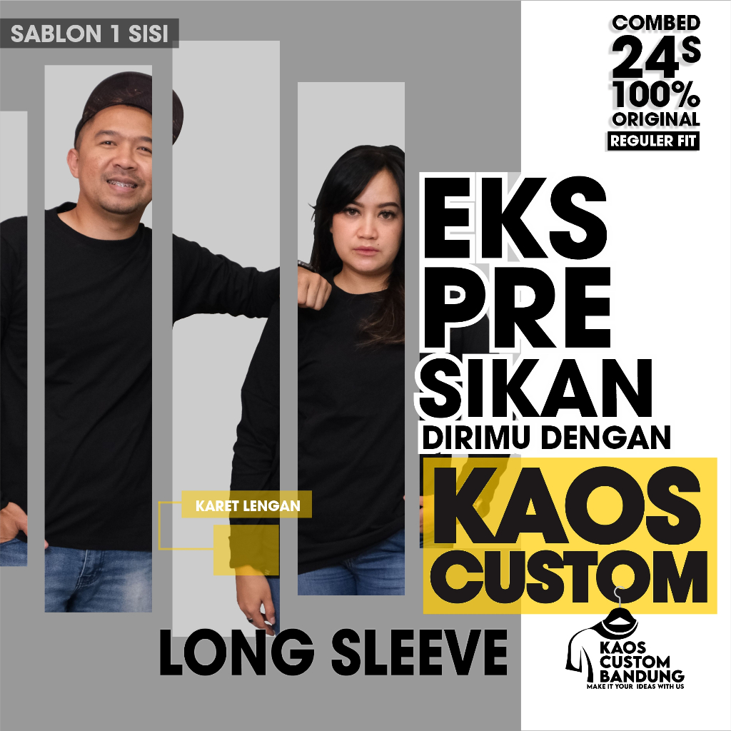 Custom screen printed long sleeve t-shirt custom long sleeve premium t ...