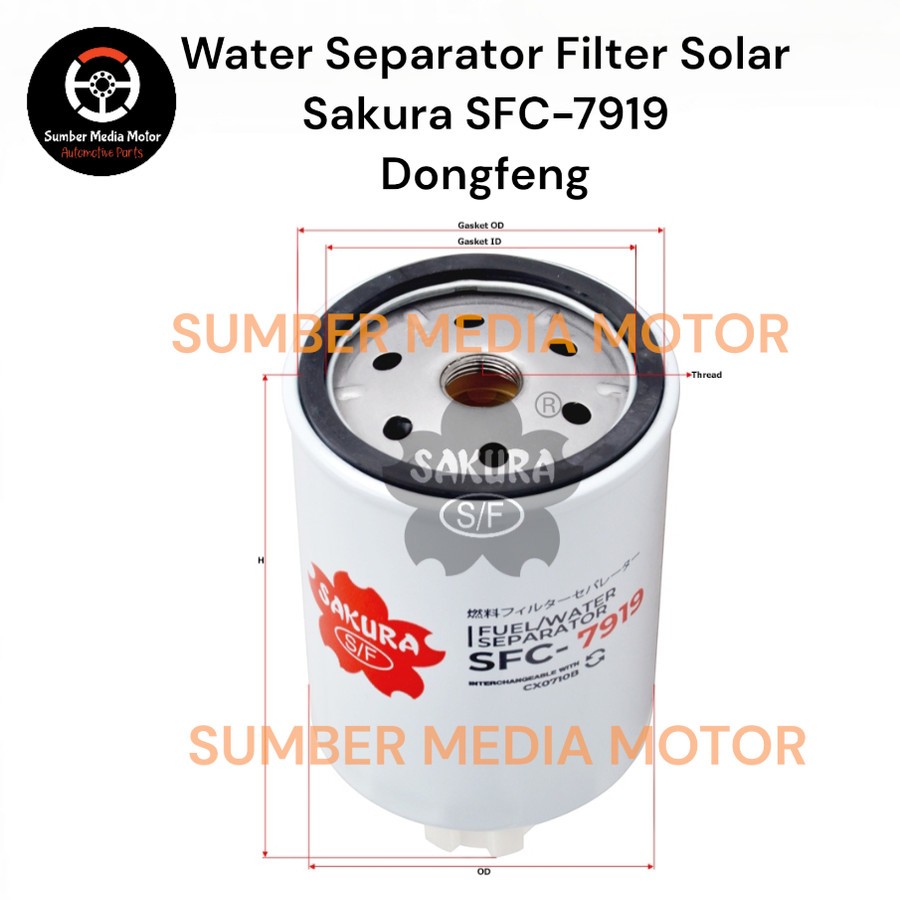 Sakura Water Separator Fuel Filter Diesel SFC-7619 Dongfeng | Shopee ...