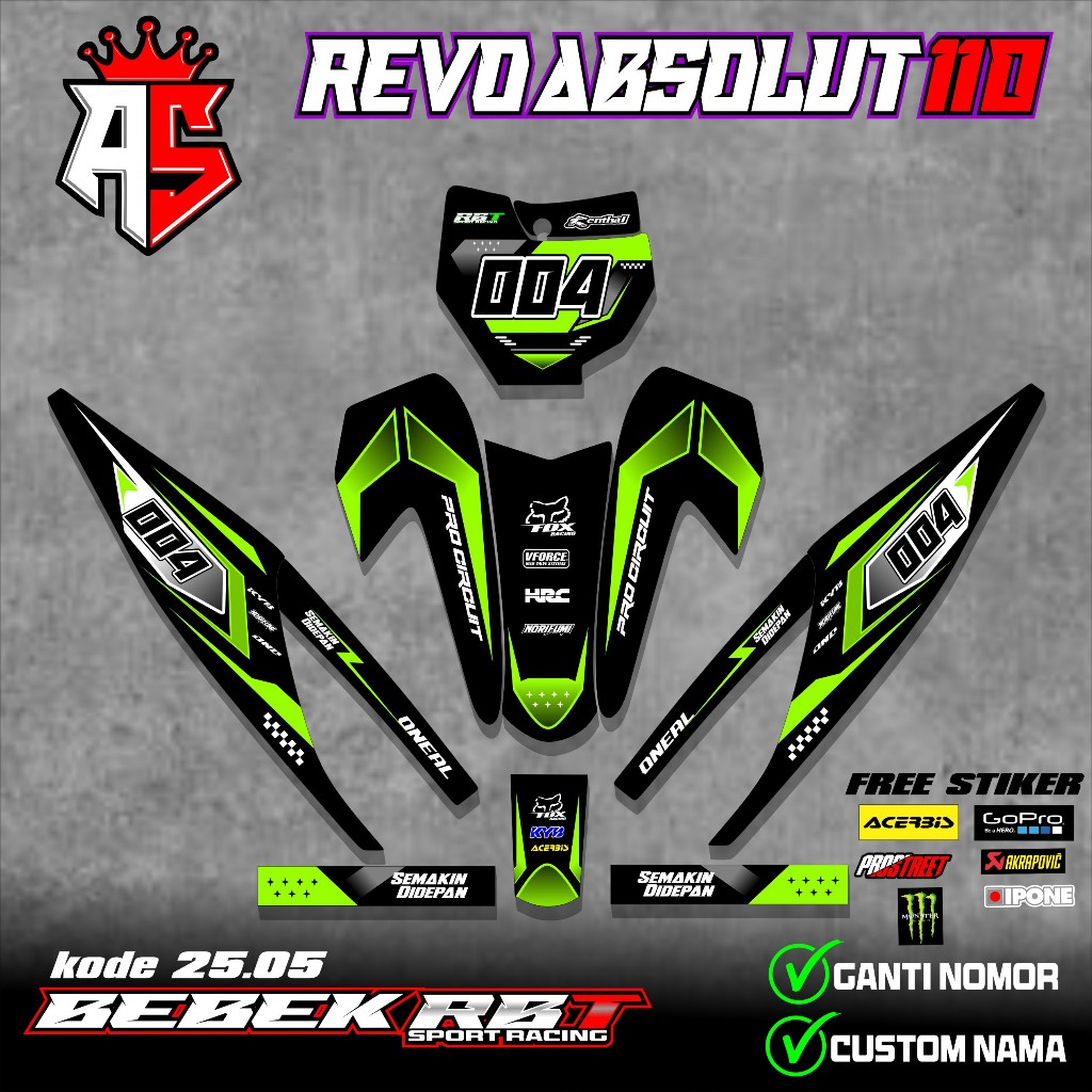 Fullbody SEMI DECAL Sticker RBT REVO ABSOLUTE 110 rkt VEGA BEBEK MODIF ...
