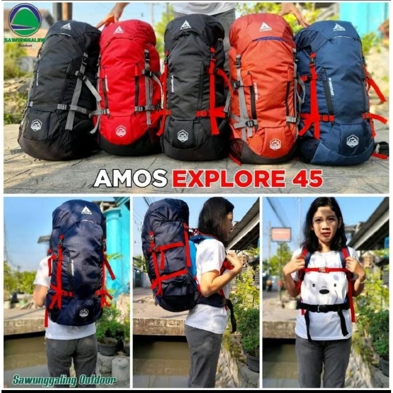 Carrier Bag 45 Liter Mountain Bag Hiking Bag Camping Backpack | Shopee ...