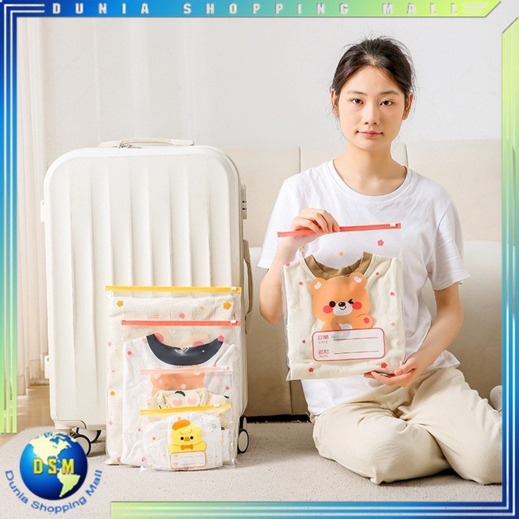 Dsm Travel Zipplock Multi-Purpose Clothes Pouch Organizer Character ...