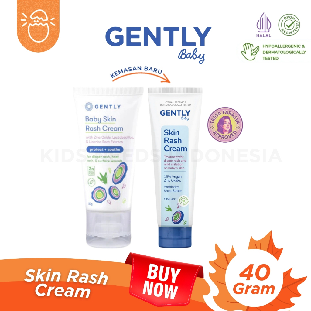Gently Baby Skin Rash Cream 40 gr Diaper Rash Reliever Cream for Babies ...