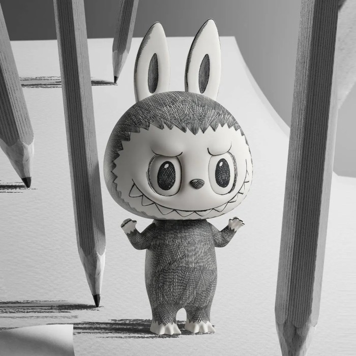 Mega LABUBU 400% Sketch popmart pop mart the monster | Shopee Malaysia