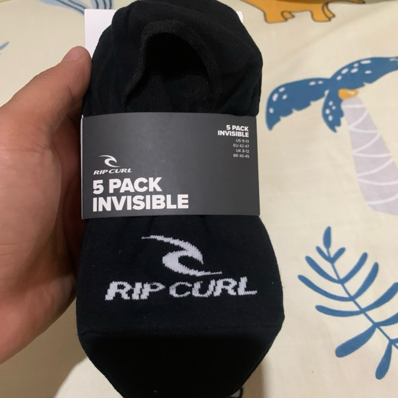 Original Rip Curl Socks 5 Pack Insivisble Black New | Shopee Malaysia