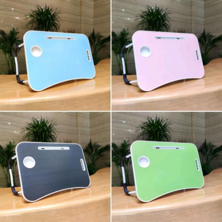 Plain Folding Study Table with 3 Holes | Minimalist Multipurpose Laptop ...