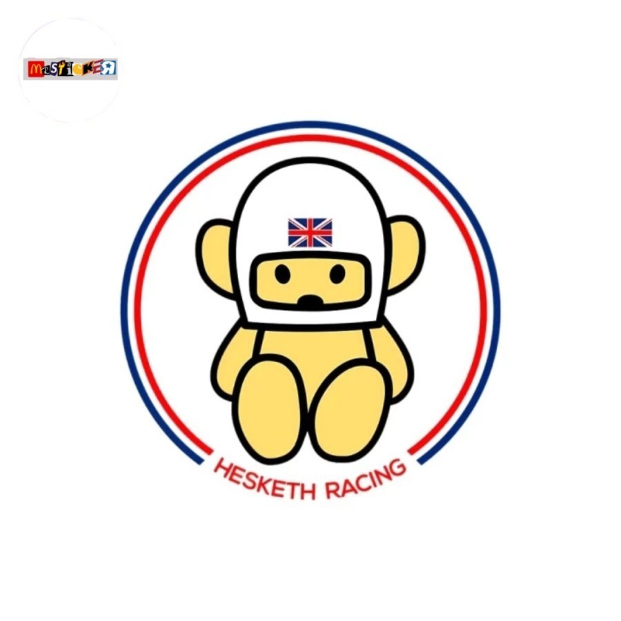 James Hunt Hesketh Racing sticker rounded logo retro F1 sticker ...