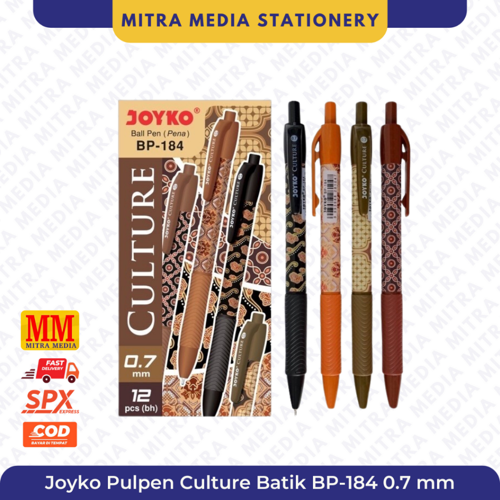 Ball Pen BP-184 Joyko / Batik Pen / Ballpoint Pen / Joyko Culture Batik ...