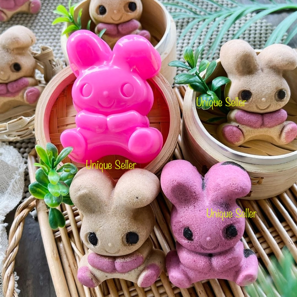 [Contains36] 9 cm Plastic Rabbit Mold / Rabbit Cake Mold / Rabbit Jelly ...