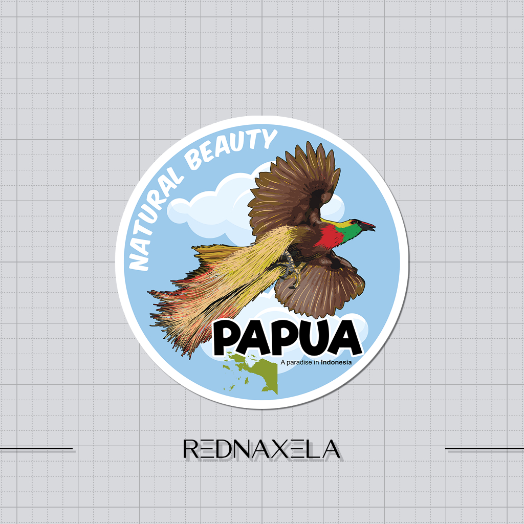 Papua Vinyl Sticker: A Paradise in Indonesia Waterproof Travel Sticker ...