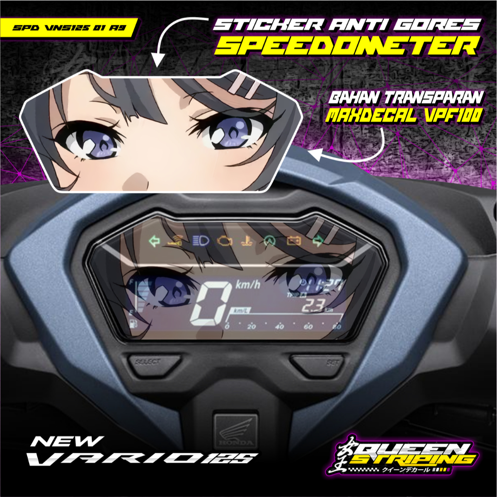 New Vario 125 Motorcycle Speedometer Sticker / Mai Sakurajima Anime ...