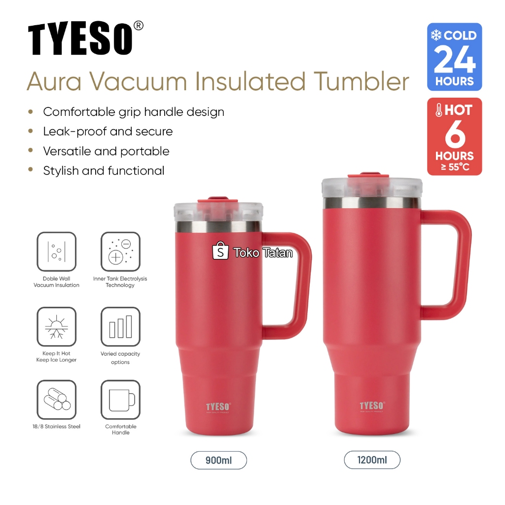 TERMOS Tyeso Aura Isolated Tumbler 900ml Stainless Steel Portable Original Korean Drinking Glass ...