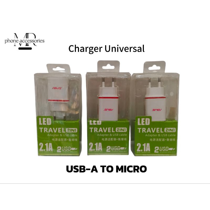Universal Usb-A Type-A to Micro Charger Fullset Cable 1 Meter | Shopee ...