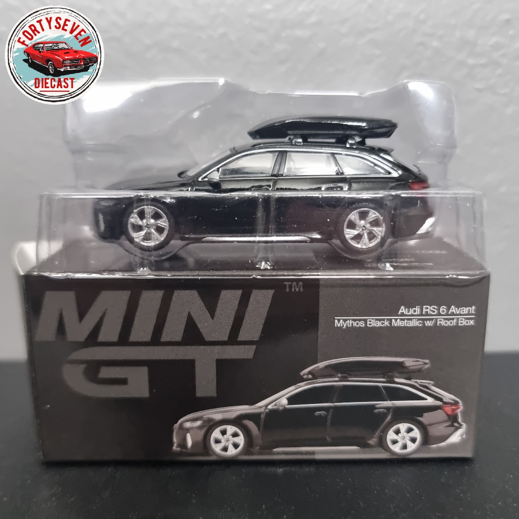 Mini GT mgt minigt 257 Audi RS 6 Avant Mythos Black Metallic w/ with ...