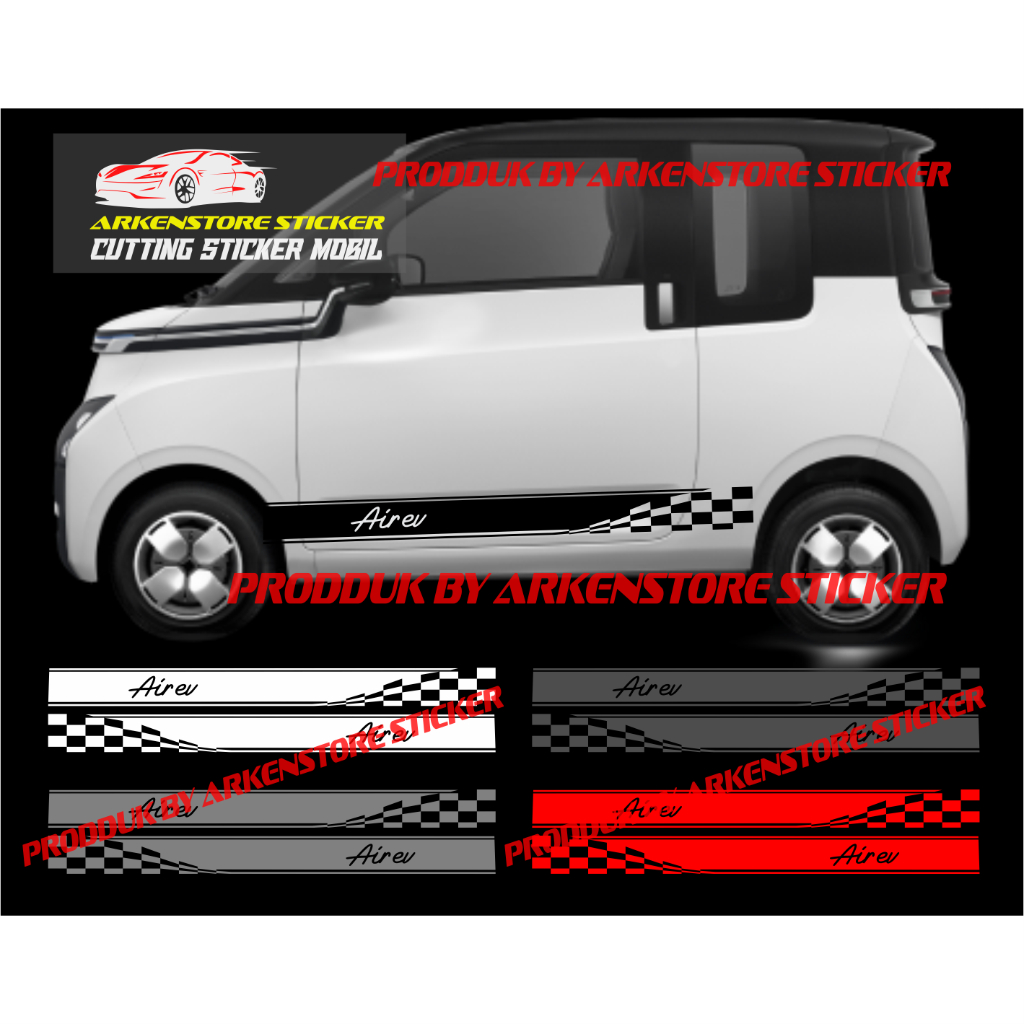 Wuling air ev car Cutting sticker, air ev car side sticker list ...