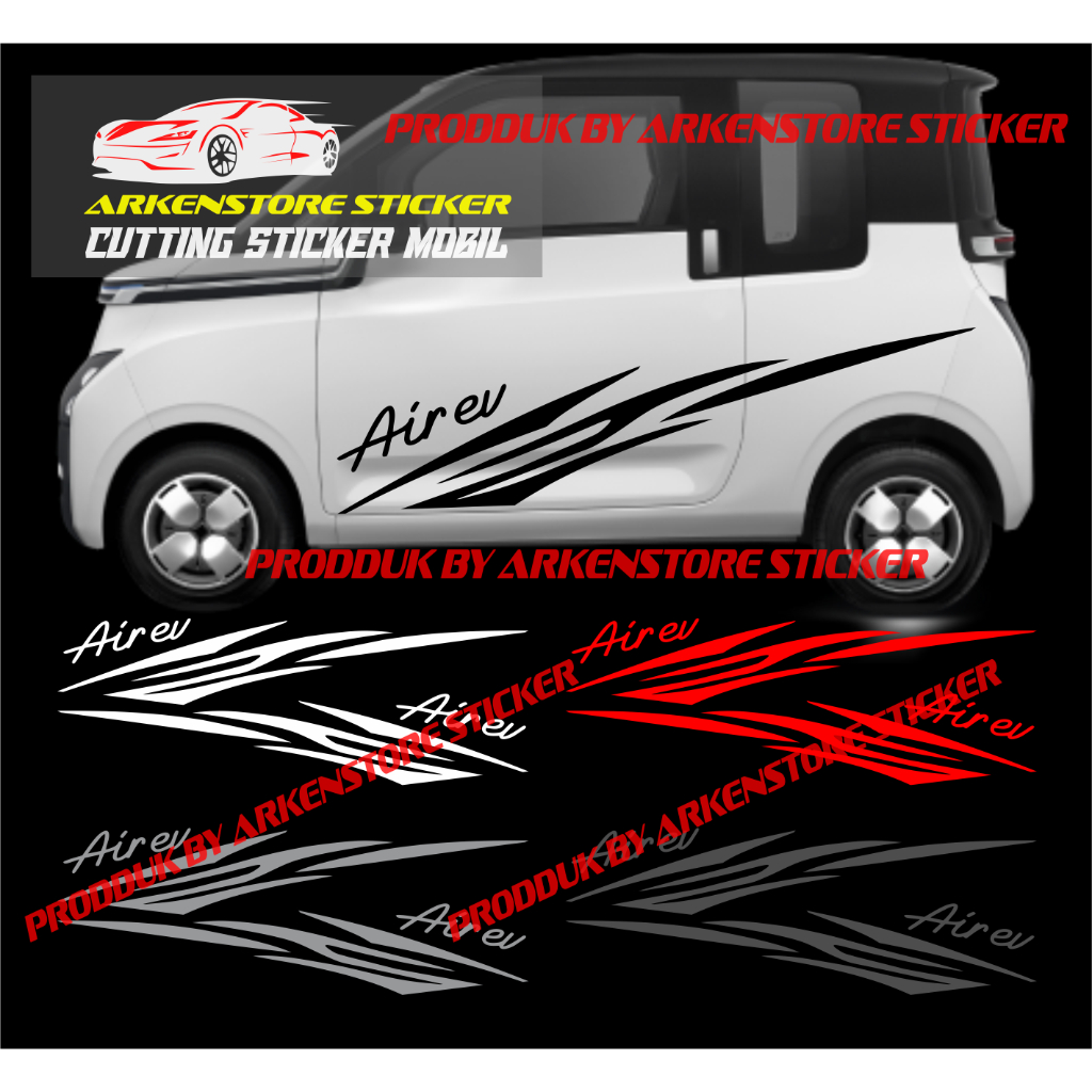 Latest air ev sticker cutting stickers for wuling air ev car stickers ...