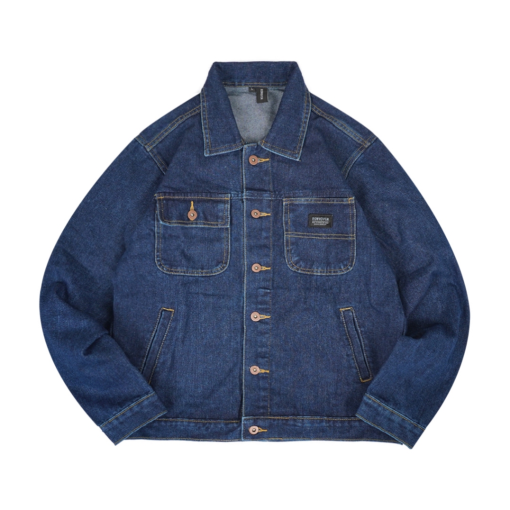 Rown Division Official Denim Jacket - Rowndvsn Navy Boxy Governor ...
