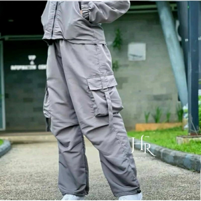 Men's and Women's Parachute Long Cargo Pants / Premium Harajuku ...
