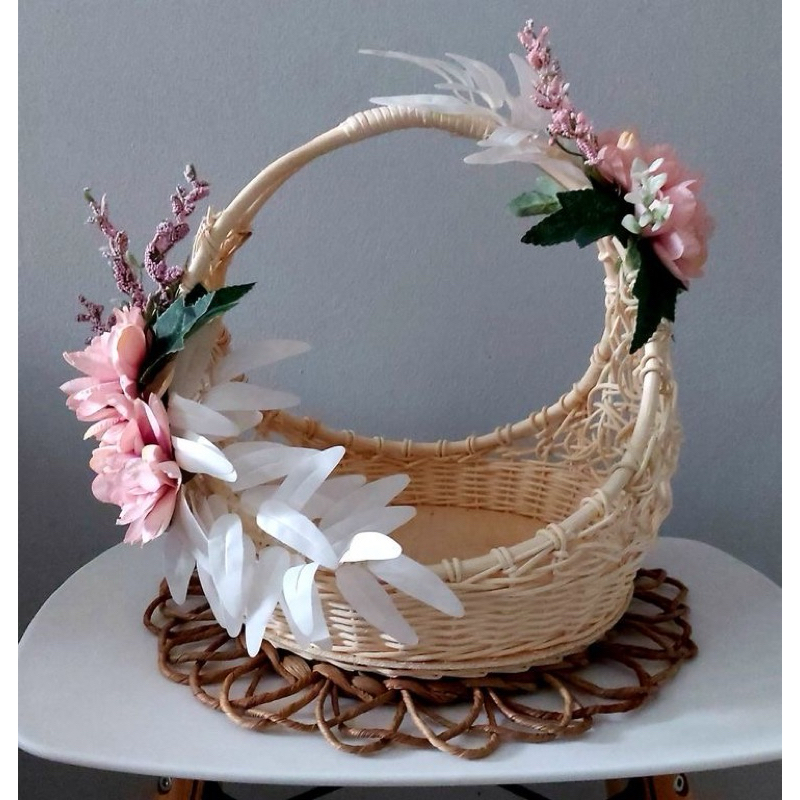 PACKAGE OF 2 PCS Aesthetic RATTAN Gift Parcel Mengkuang Tray ...
