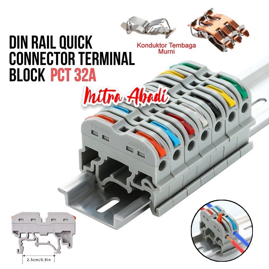 Din Rail Quick Connector Terminal Block PCT 32A / Terminal Block Cable ...