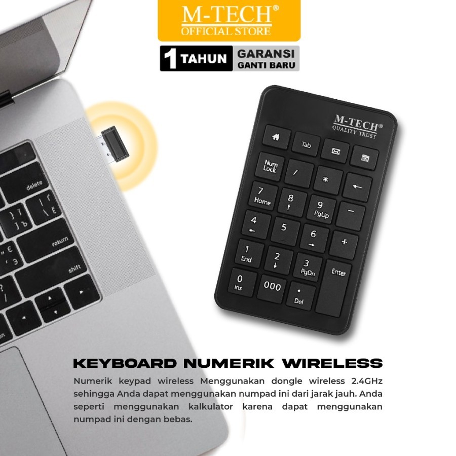 Original M-Tech USB WIRELESS NUMBER NUMERIK KEYBOARD | Shopee Malaysia