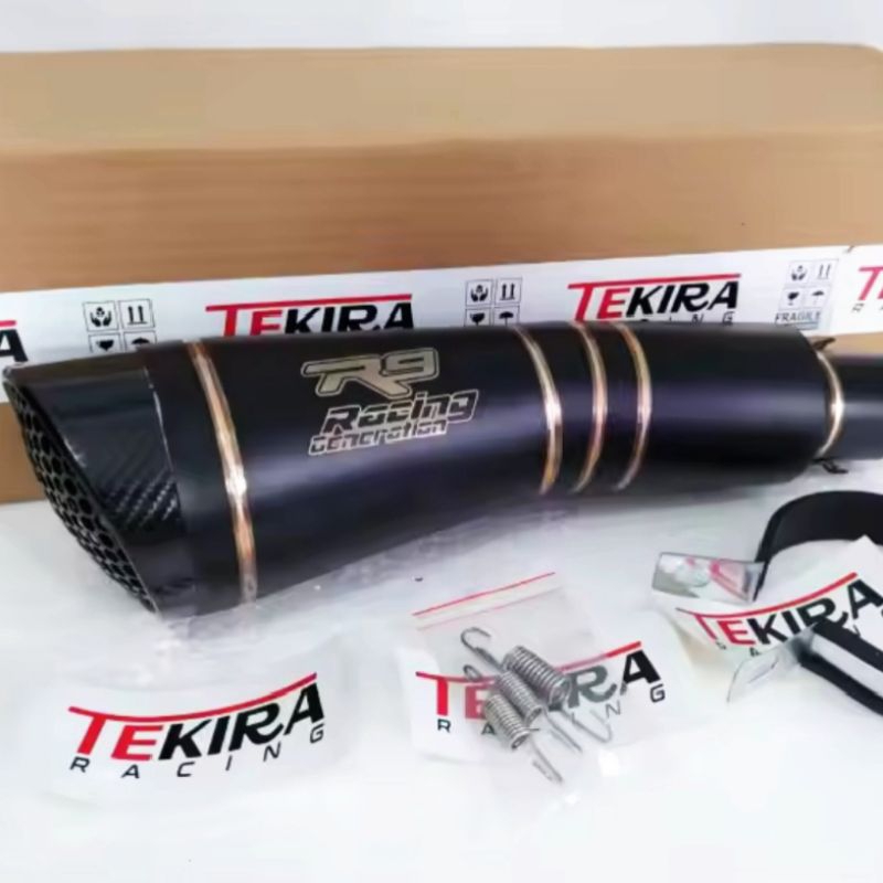 HITAM Silincer R9 H2 exhaust inlet 50mm Black model for all types of ...