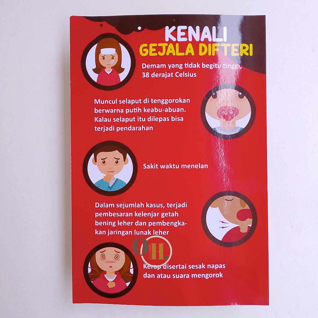 Poster Get to Know the Symptoms of Dyphtery - Health Poster - Poster of ...