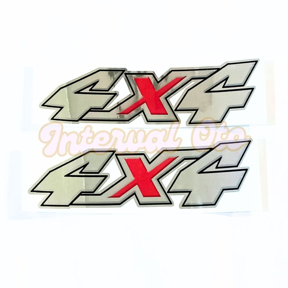 4x4 Toyota Hilux Car Sticker 4 X 4 Logo Sticker Silver Chrome | Shopee ...