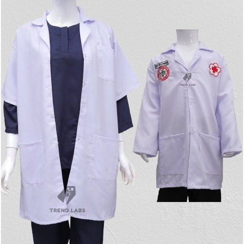LAB COAT LABORAT COAT WHITE LABORATORY CLOTHES SMALL JUMBO SIZE FOR ...