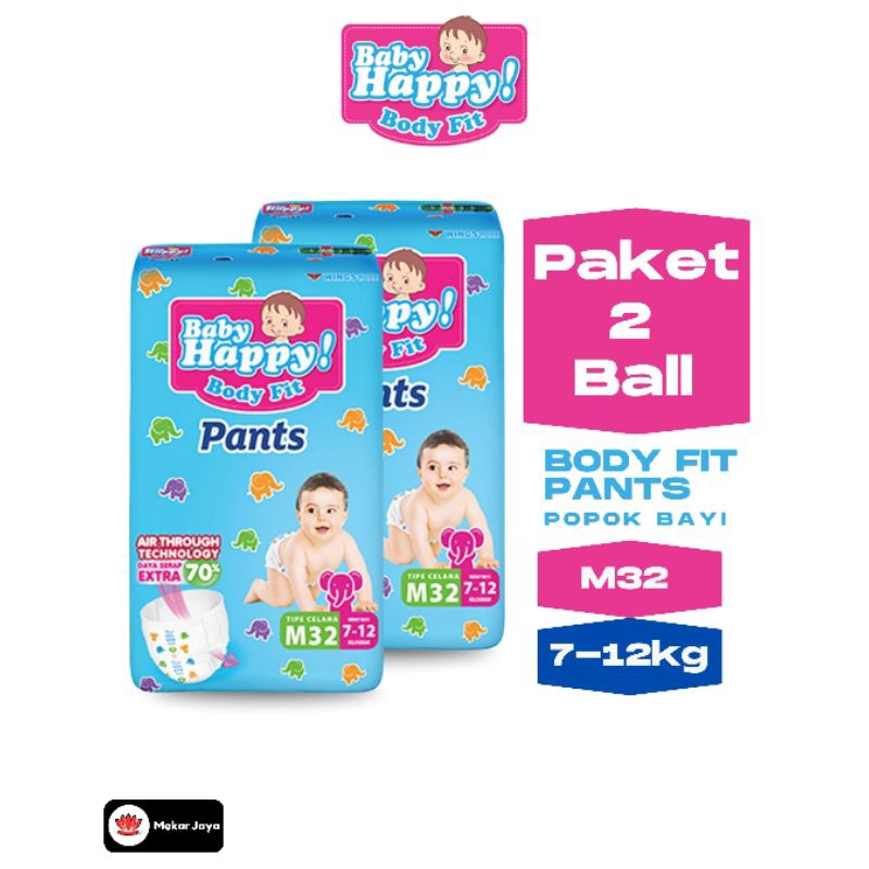 [2 Ball PACKAGE] Baby Happy Body Fit Pants M32 | Shopee Malaysia