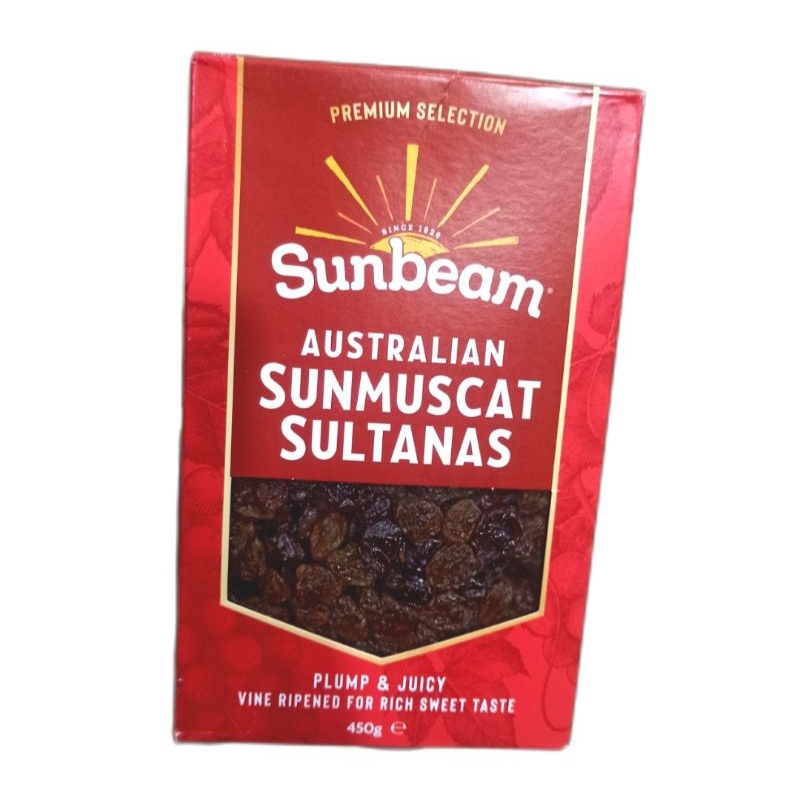 Sunbeam Australian Sunmuscat Sultanas 450g / Sunbeam Raisins Original ...
