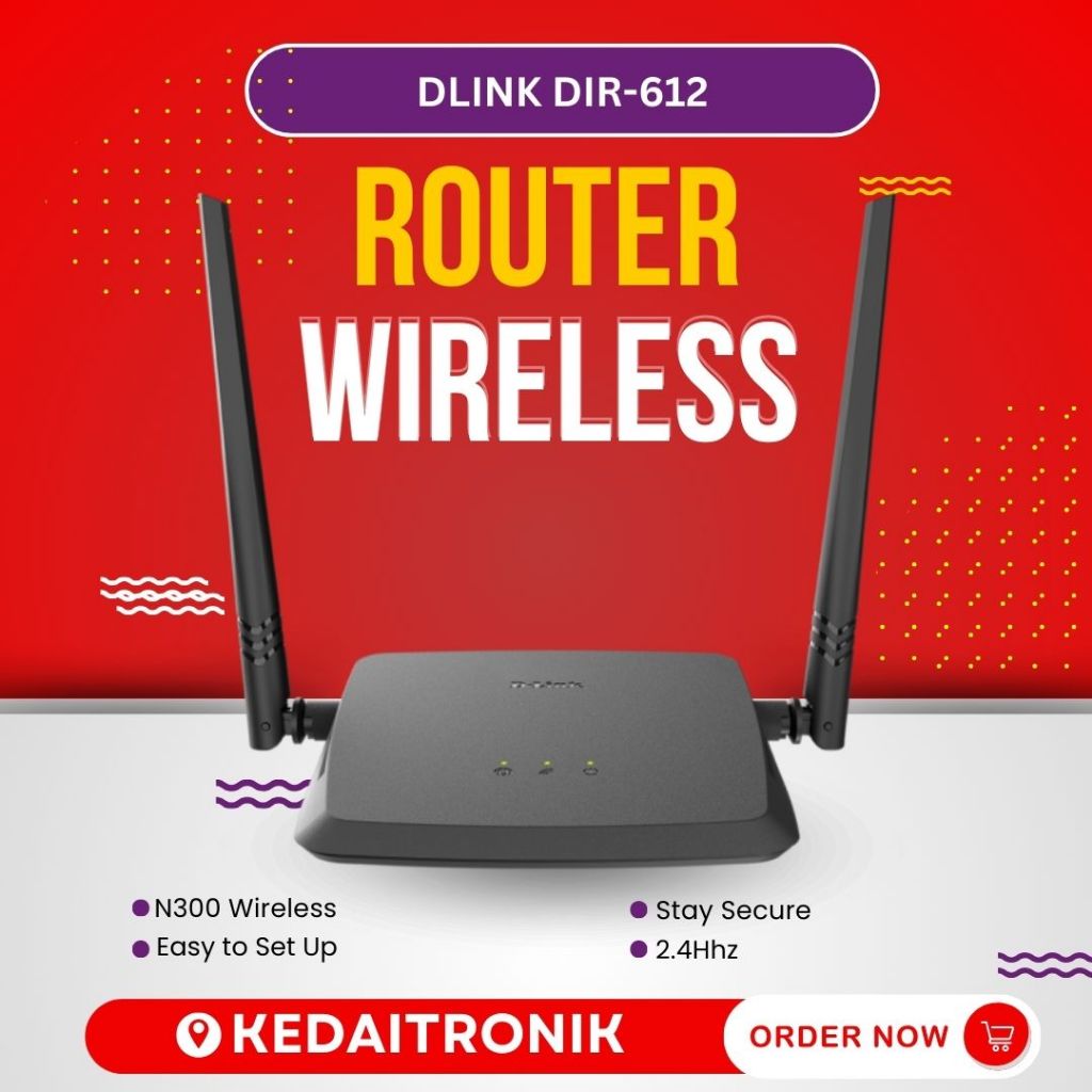 Dlink DIR 612 Wifi N300 300Mbps Wireless Router Easy Set Up DIR612 | Shopee Malaysia