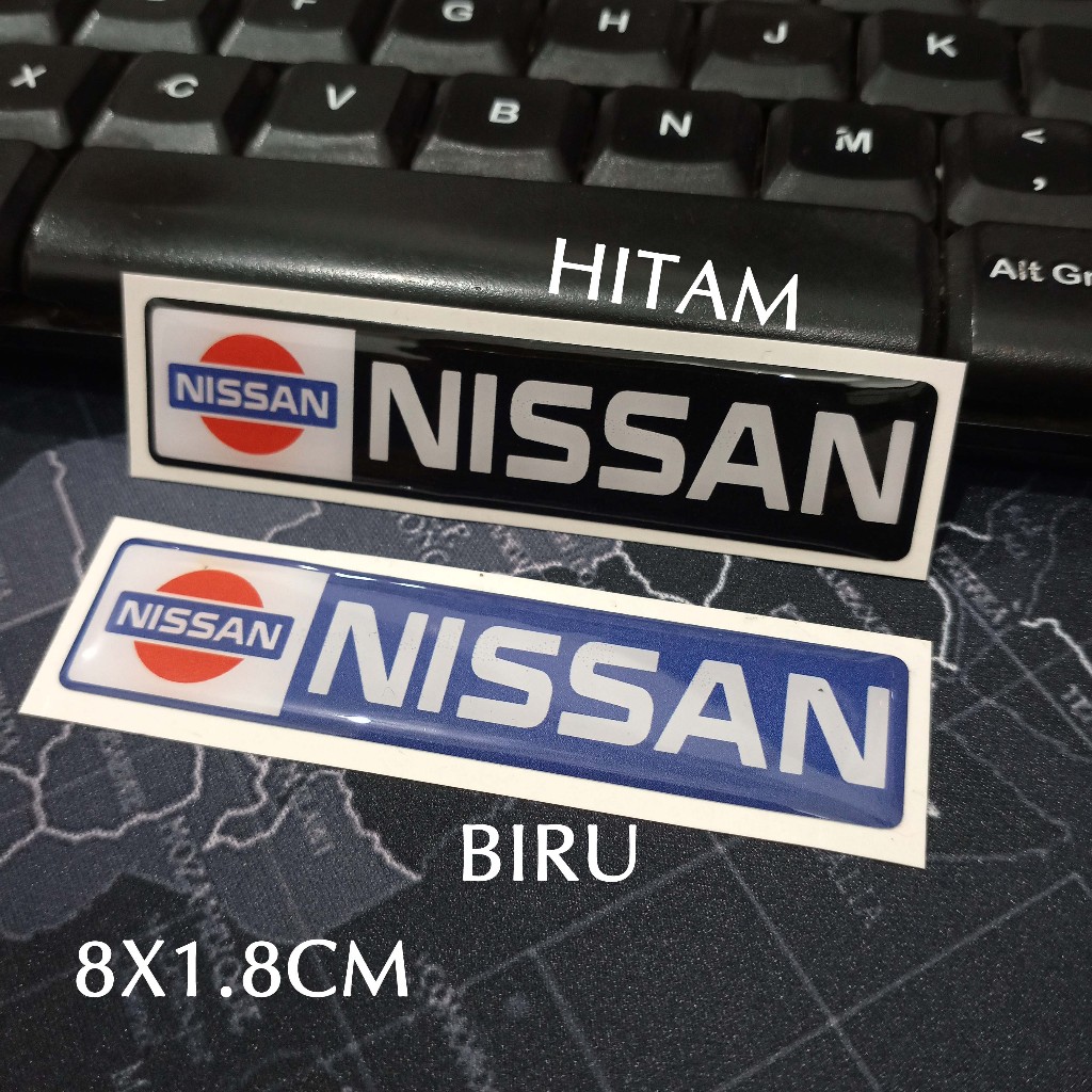 Long NISSAN Resin Embossed Sticker, Small 3D Lycal Logo Sticker Unit ...