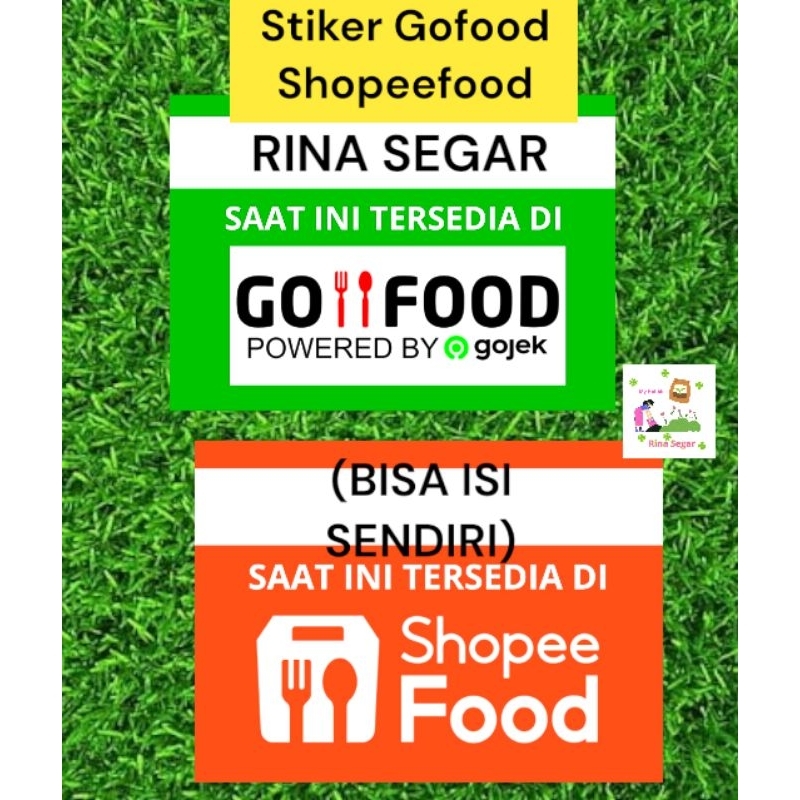 Online Food Vinyl Stickers Now Available in Gofood Shopee Restaurant ...