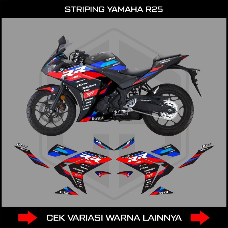Bmw Hp4 r25 Livery Motorcycle Sticker Striping / Yamaha r25 Semifull ...