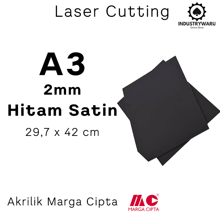 HITAM A3 Size Acrylic Sheet 2mm Thick Black Satin / Matte | Shopee Malaysia