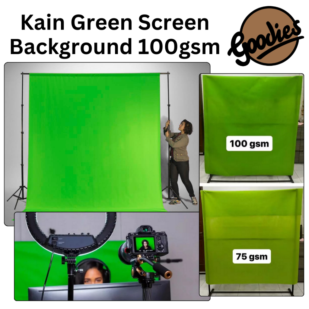 HIJAU Green Screen Background Cloth (100 GSM) / Green Photo Backdrop ...