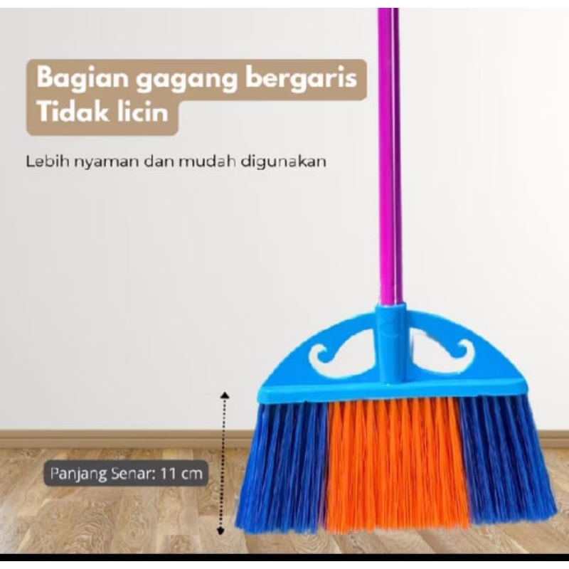 Boom CLEAN Color Mustache Nylon Broom | Nylon Floor Sweep | Floor ...
