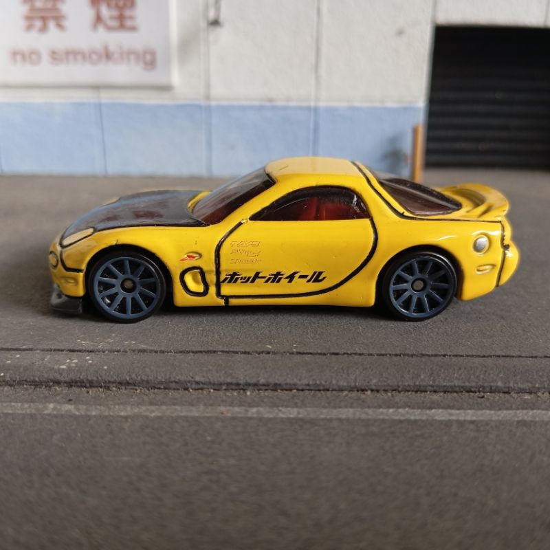 Hot wheels hotwheels loose 95 Mazda RX7 yellow yellow RX 7 RX-7 JDM ...