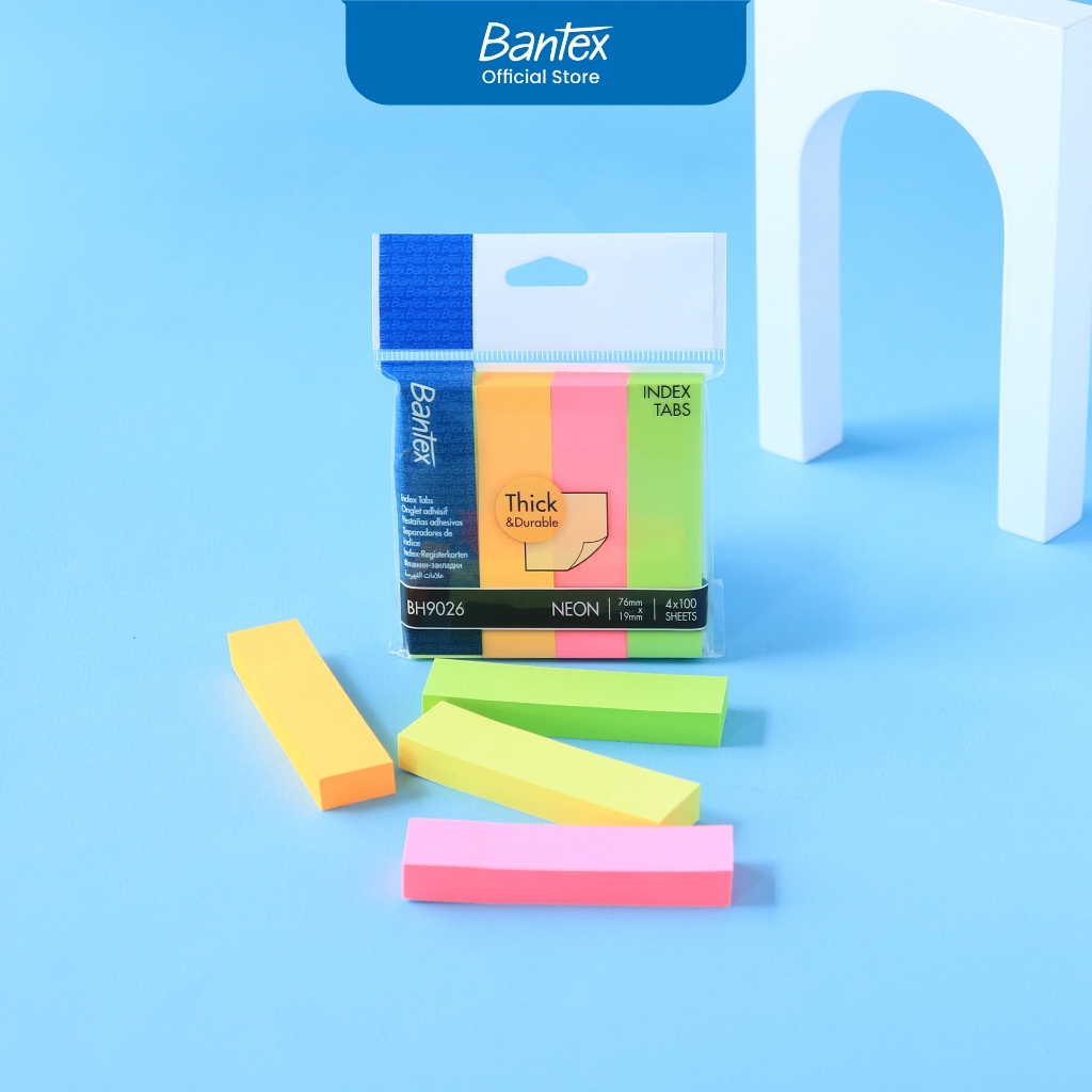 Bantex Index Tabs Plain Paper 4 Colors Thick and Durable BH9026 ...