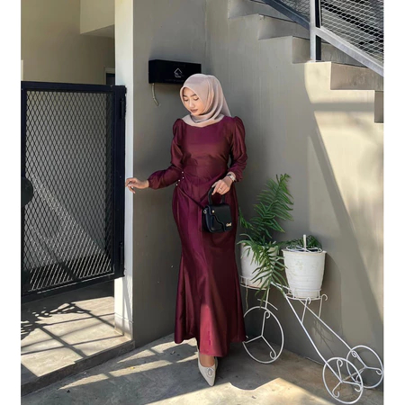 Elora Dress Satin Silk Premium Women's Fashion Clothes Graduation ...