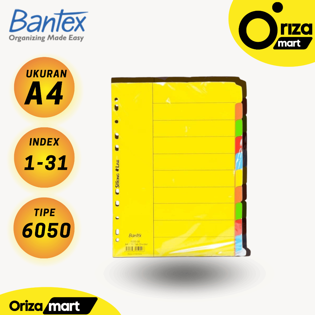 Bantex Cardboard Divider & Indexes A4 (10 Pages) 6050-00 & Divider ...
